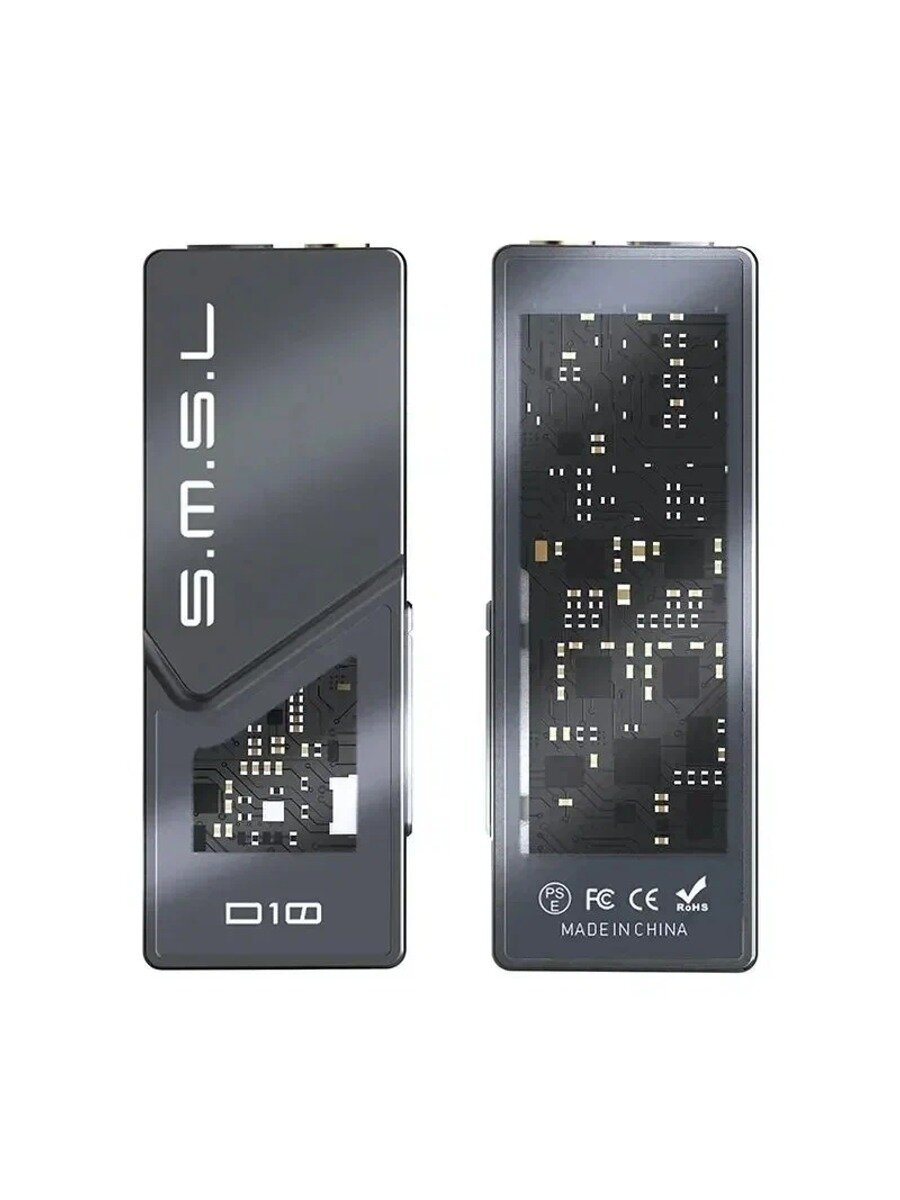 SMSL D10 портативный USB-ЦАП-усилитель для наушников, DSD256, Type-C, выходы 3,5 мм и 4,4