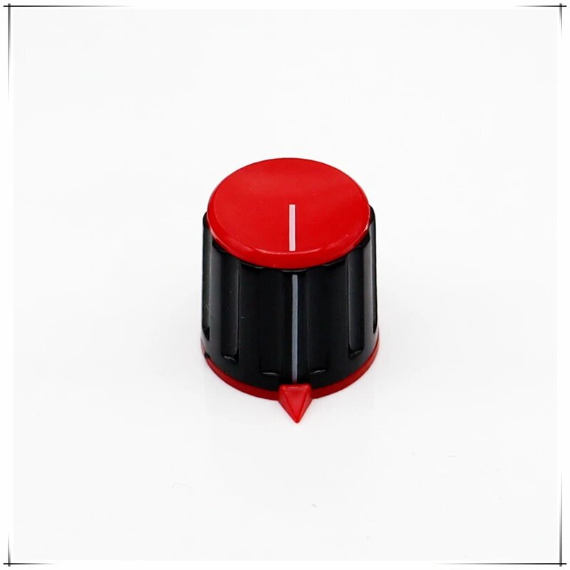 2 шт. Пластиковые ручки-кнопки для потенциометров KN21-6 21*21 мм Black with red