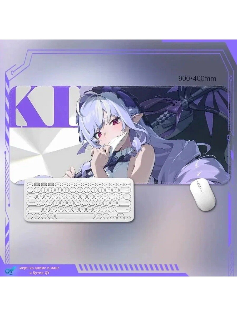 Коврик для мышки, XXL, белый, красный, Цвет Вивиан Банши xxl