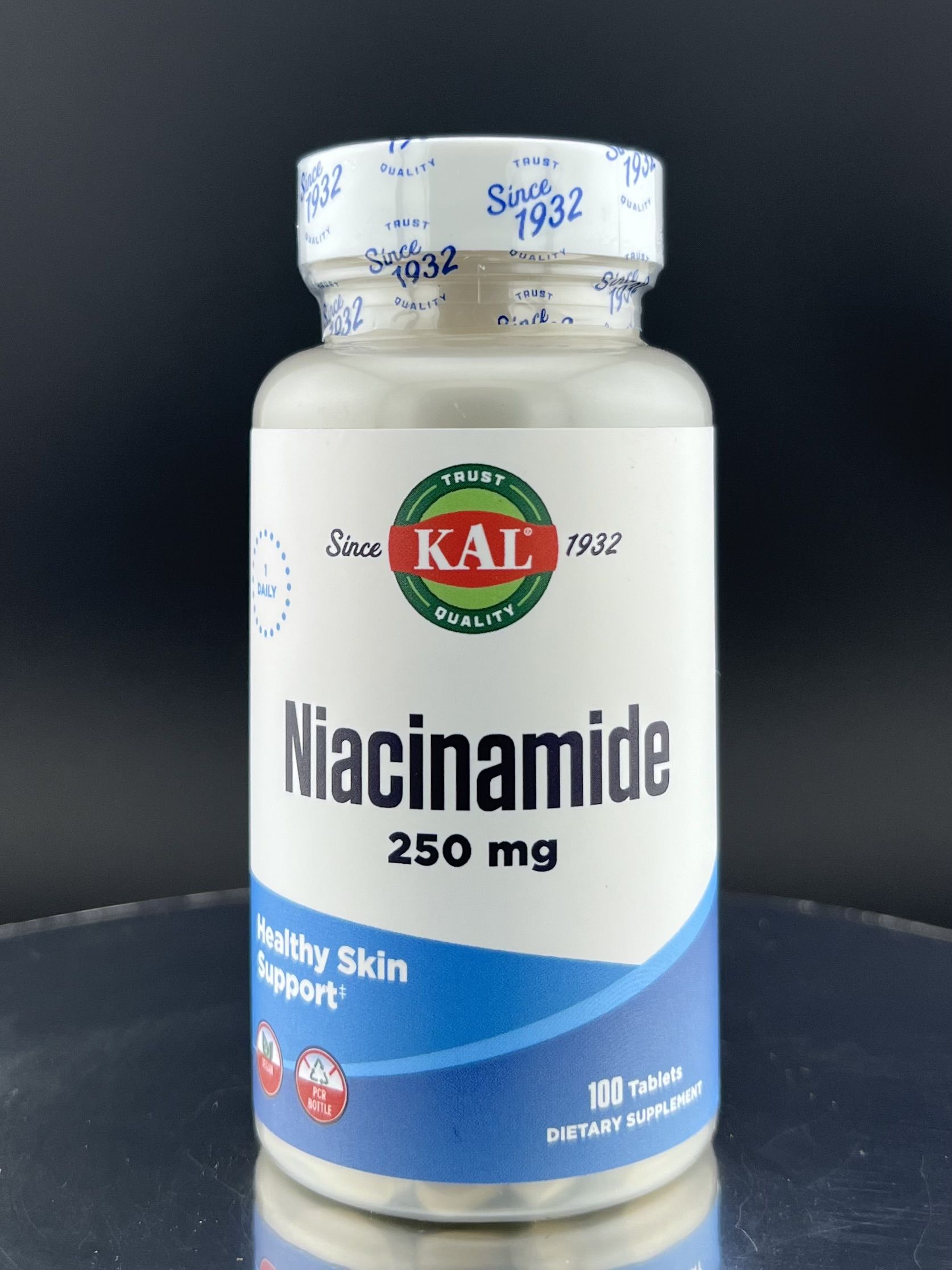 Ниацинамид, KAL, Niacinamide, 250 мг, 100 таблеток