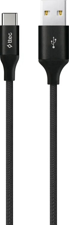 Кабель TTEC 2DK18UG, USB Type-C (m) - USB (m), 1.2м, 2A, серый