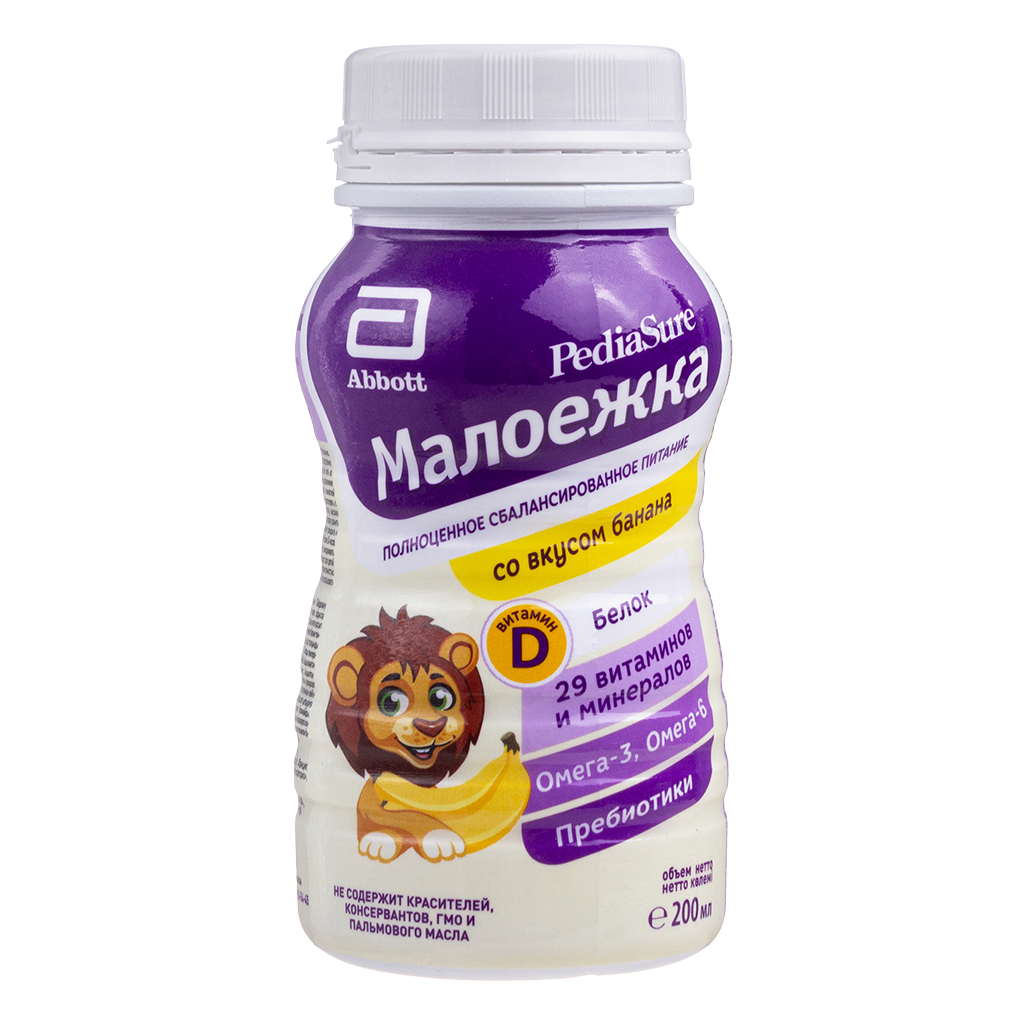 Pediasure Малоежка детский вкус банана флакон 200 мл 1 шт