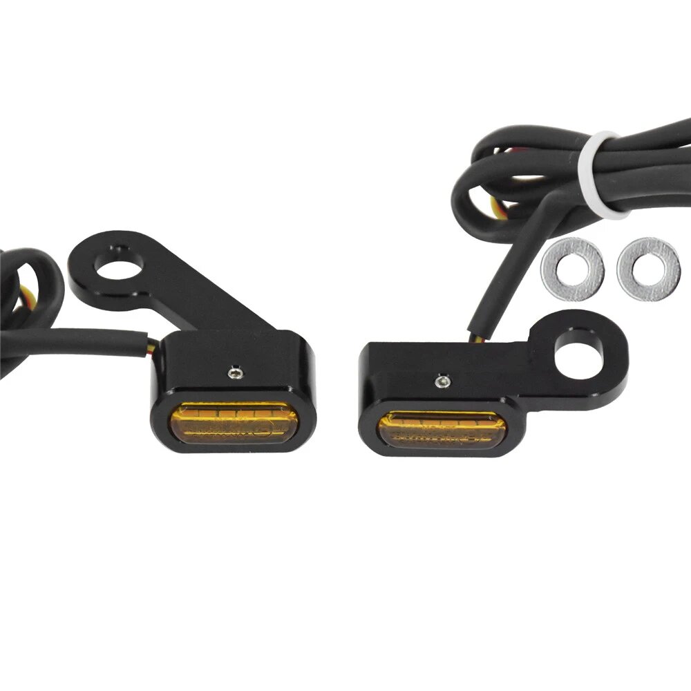 Мини-фонарь для мотоцикла, Фонарь указателя поворота для Harley Sportster XL 2004-2020 Black(Orange)