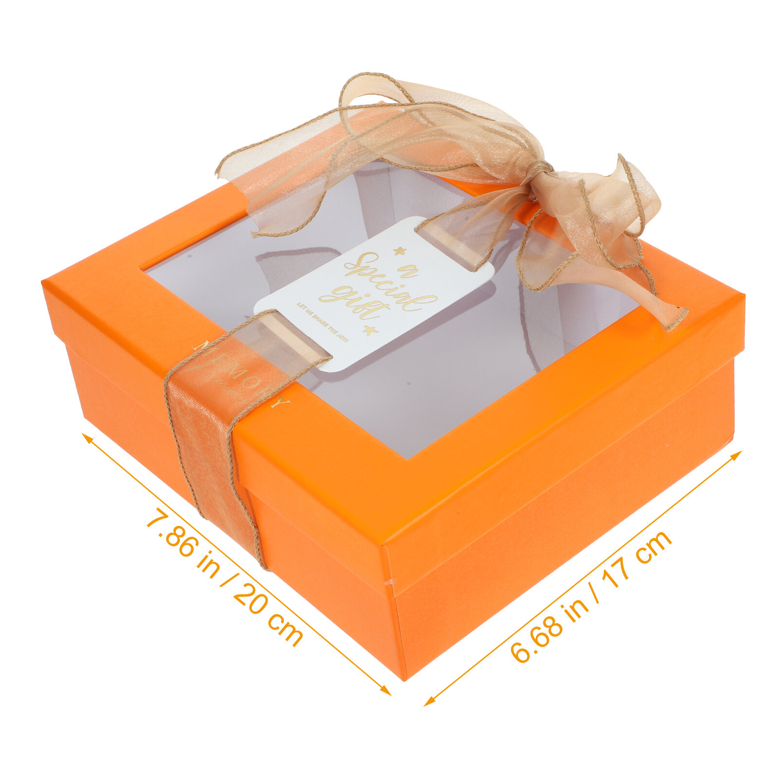 Коробка Для Подарков Оранжевый Размер 20x17x7CM Идеально Для Дней Рождения Свадеб И Праздников