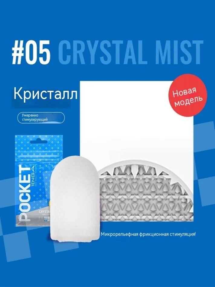 Карманное мастурбационное яйцо для мужской мастурбации кристаллического типа (темно-синее) Отправьте упаковку смазочного масла