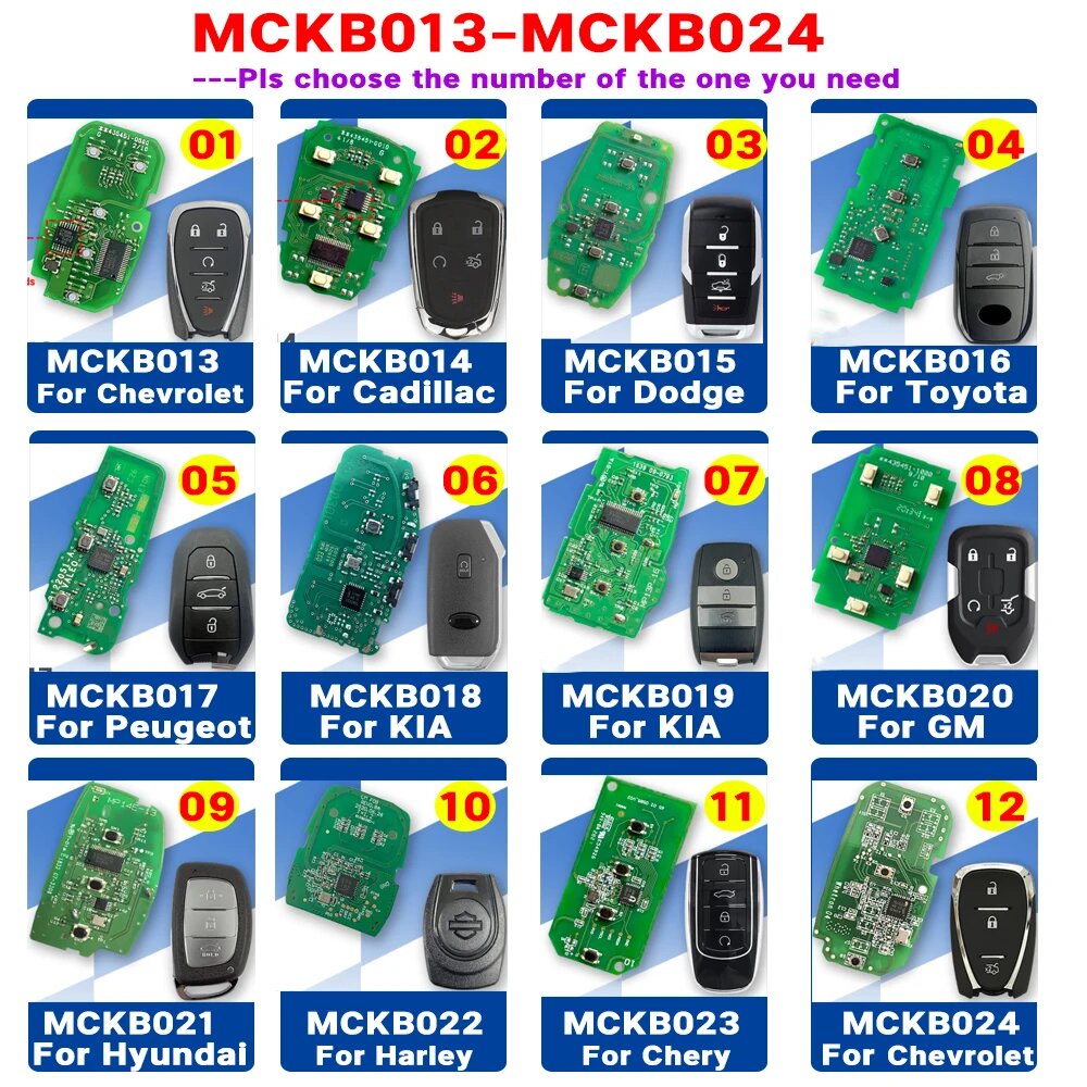 Супер-адаптер NXP Killer Tool для BMW, Mazda, Nissan, Chevrolet, Hyundai, 04, MCKB013-MCKB024