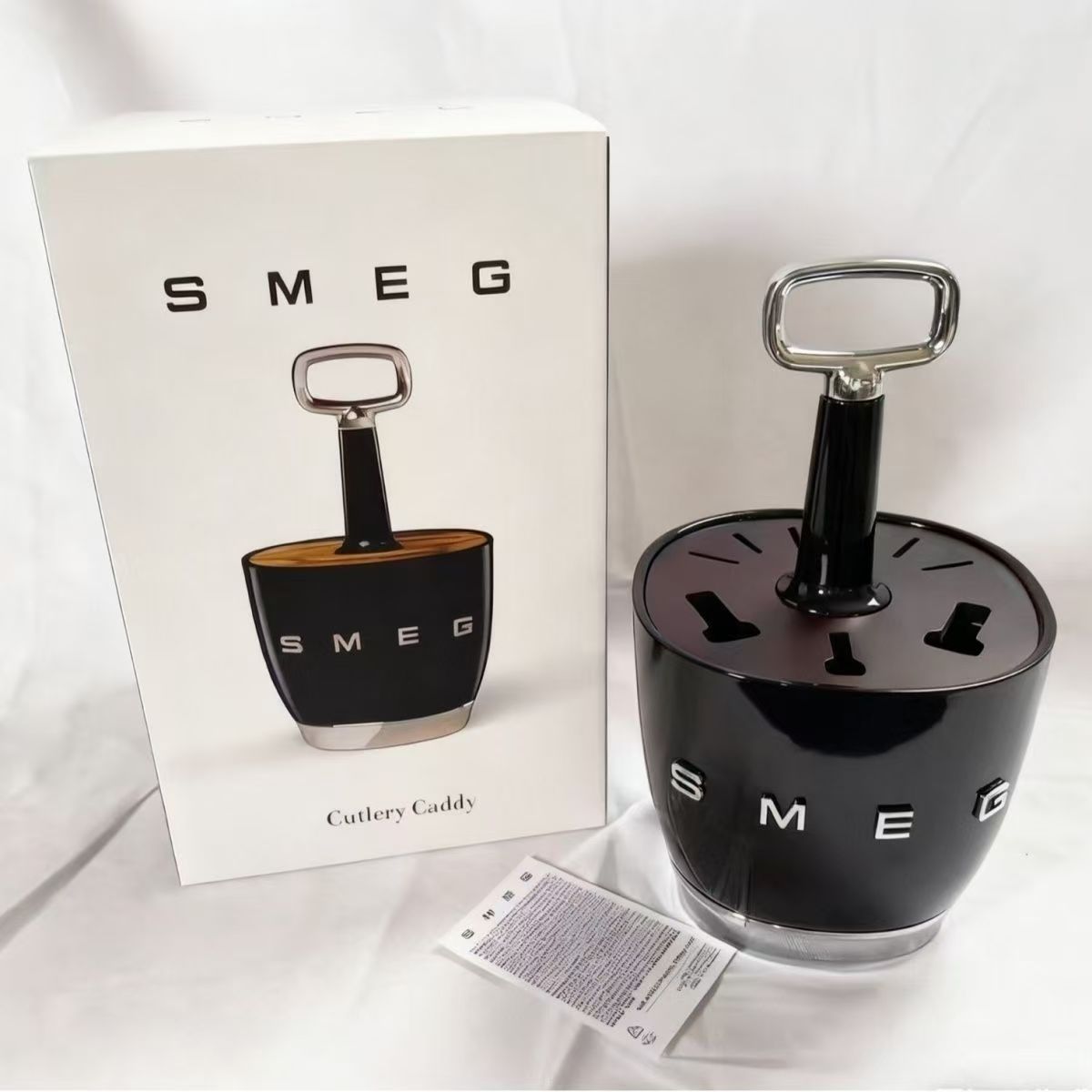 SMEG с подставкой, контейнер для хранения ножей, вилок и ложек из нержавеющей (без ножей, вилок и ложек)