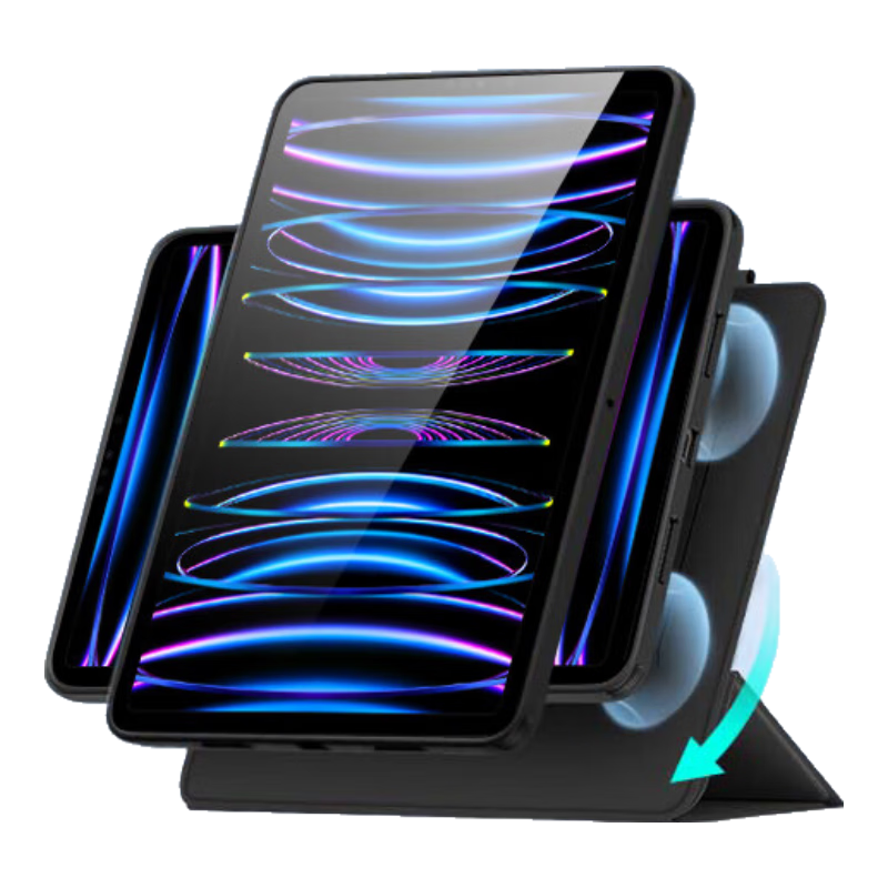 ESR Магнитный съемный чехол-подставка для iPad Pro 11 2021-2022 с полной защитой от ударов Цвет：Черная съемная