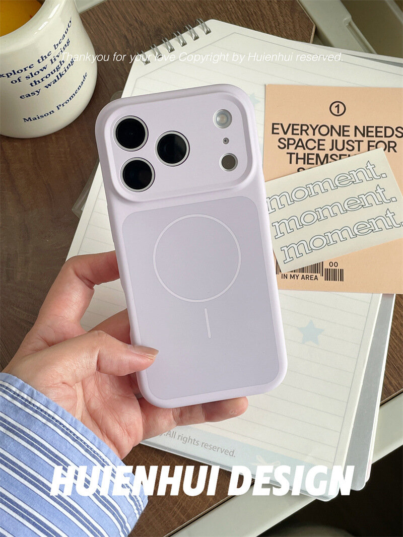 Премиальный силиконовый чехол для iPhone 17 Pro Max, магнитный, матовый, защитный, точный вырез под камеру