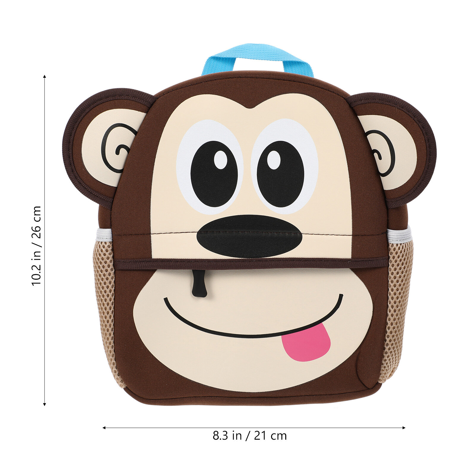 Lovely Animal Pattern Backpack Для Детей С Большим Объемом И Побочным Карманом 26X21X8Cm