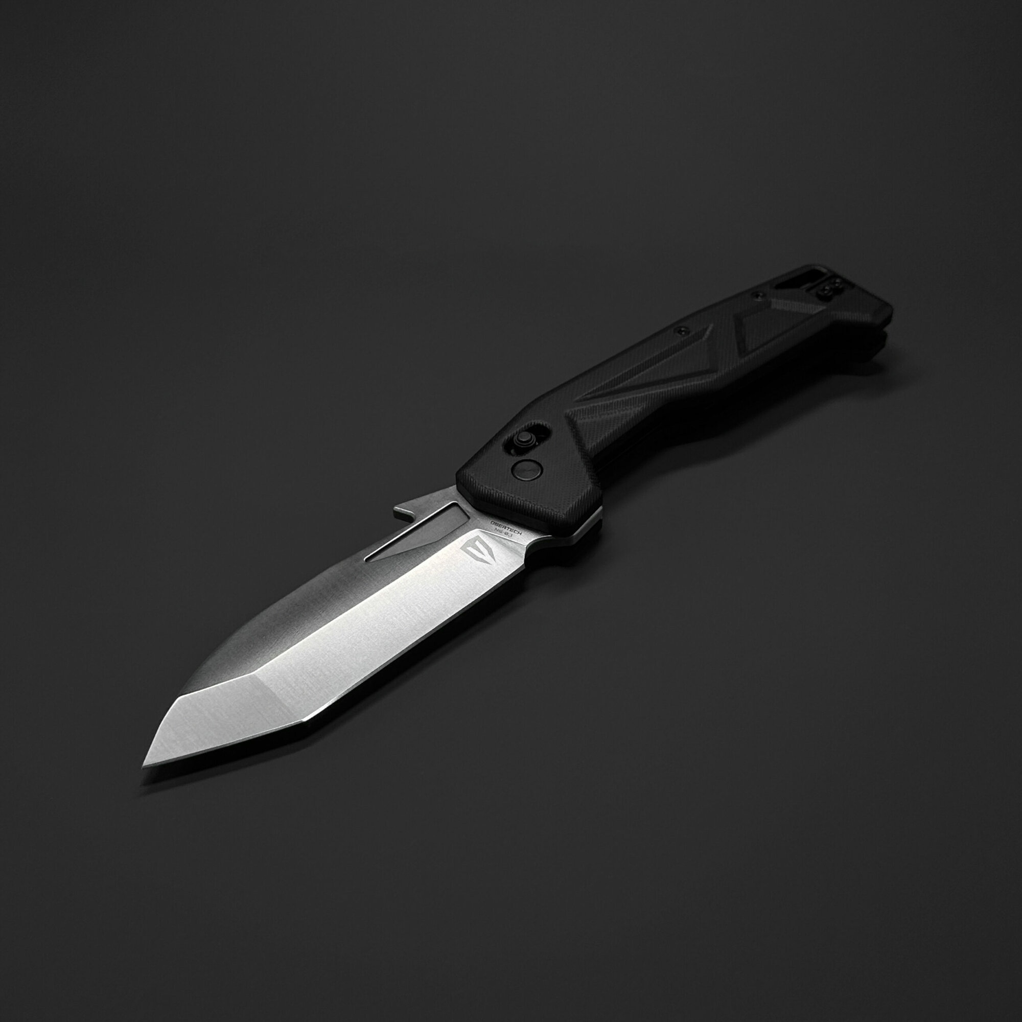 Складной нож Obertech ns-03 Tanto satin, сталь VG-10, рукоять G10, черный