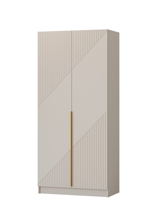 ChairCharm Авис Шкаф двухстворчатый 1,0х2,2х0,520 Кашемир с золотой ручкой