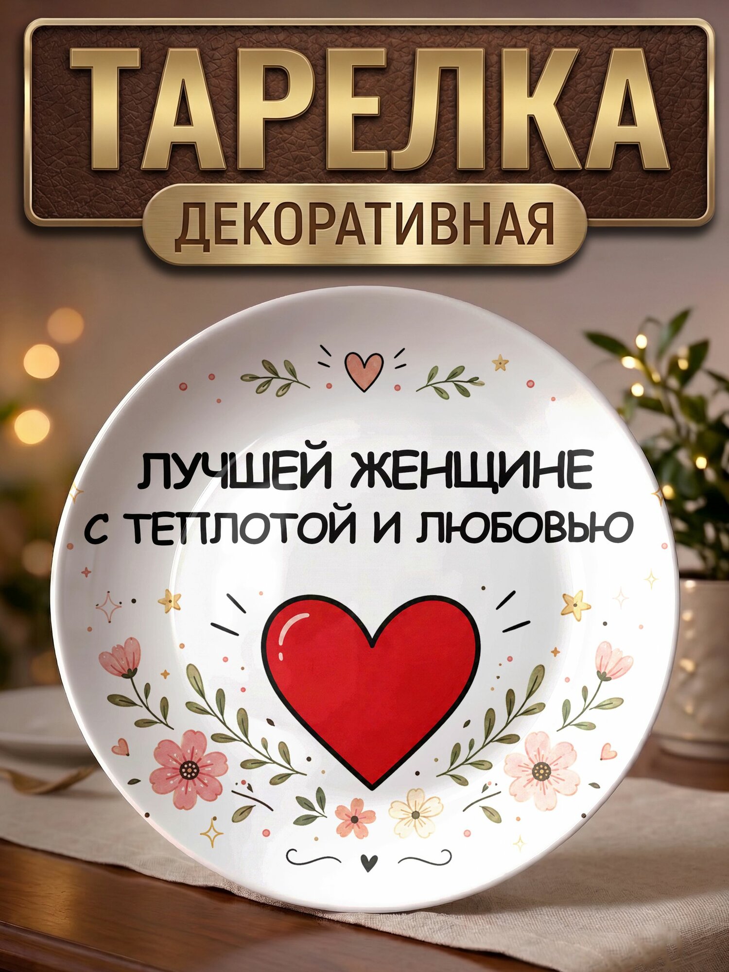 Тарелка декоративная Лучшей Женщине