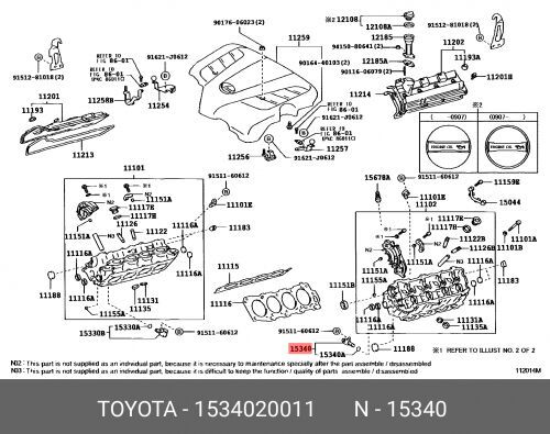 Соленоид Изменения Фаз Распредвала, Левый Org (TOYOTA 1534020011)