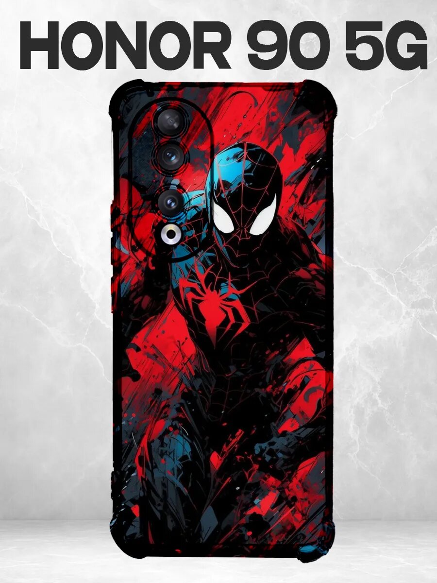 Чехол на Honor 90 5G с принтом человек паук