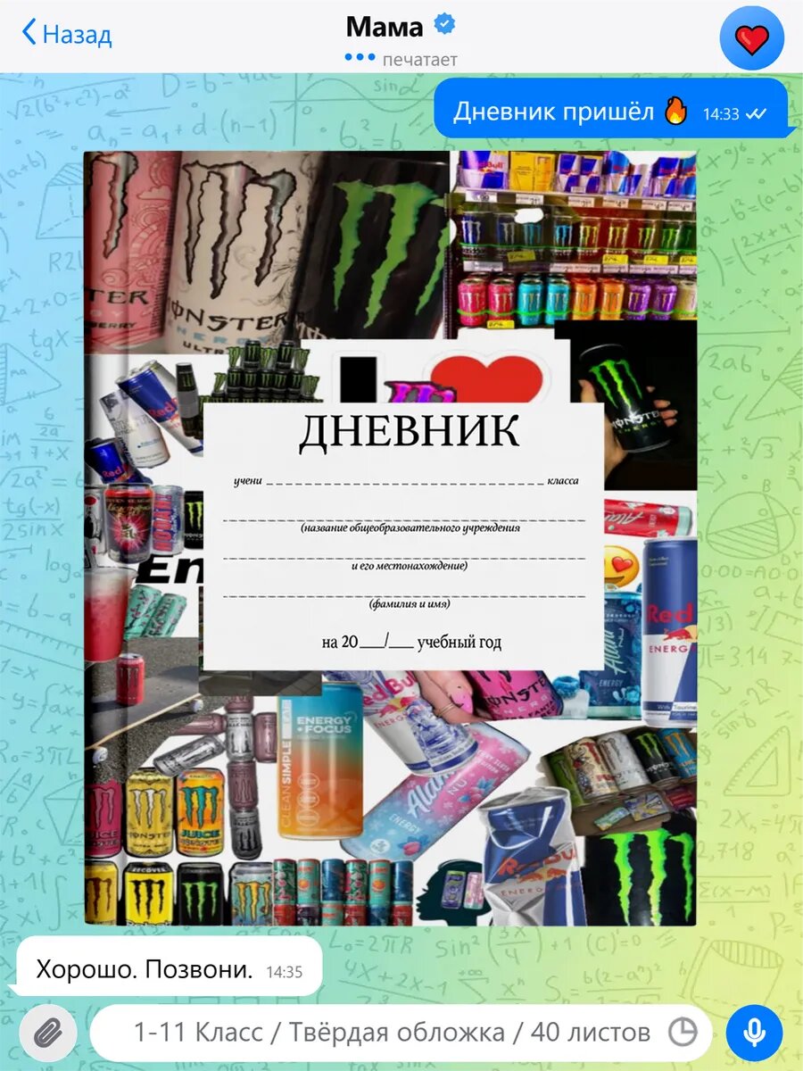 Школьный дневник с принтом y2k pinterest
