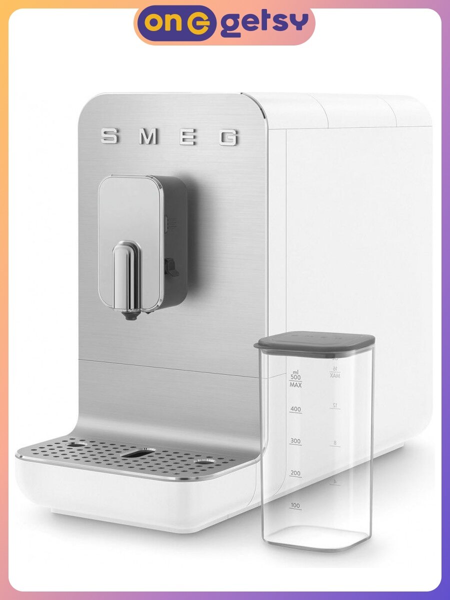 Кофемашина Smeg BCC13WHMEU, автоматическая, зерновой, 19 бар, 8 программ, 1.4 л, белая