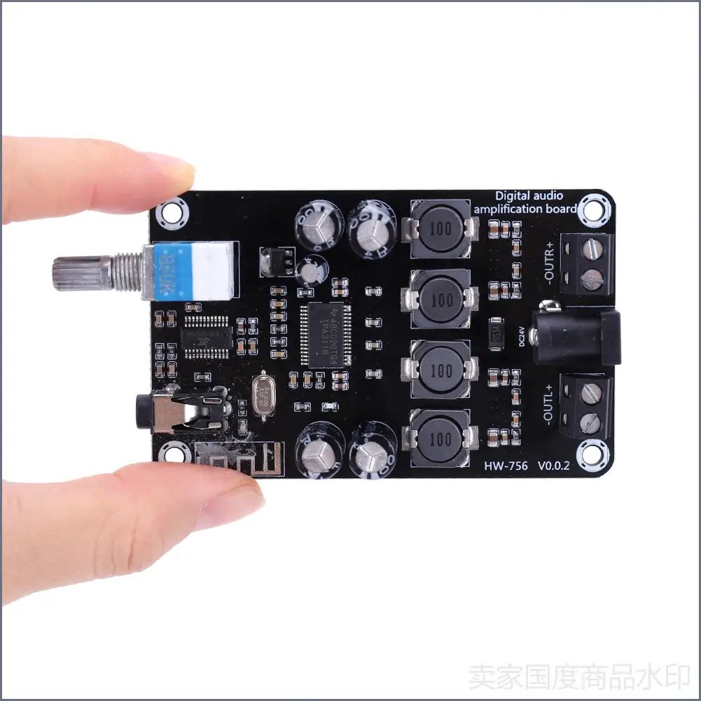 Аудиоусилитель 50 Вт 2 на TPA3118D2, Bluetooth 5.0, регулировка громкости