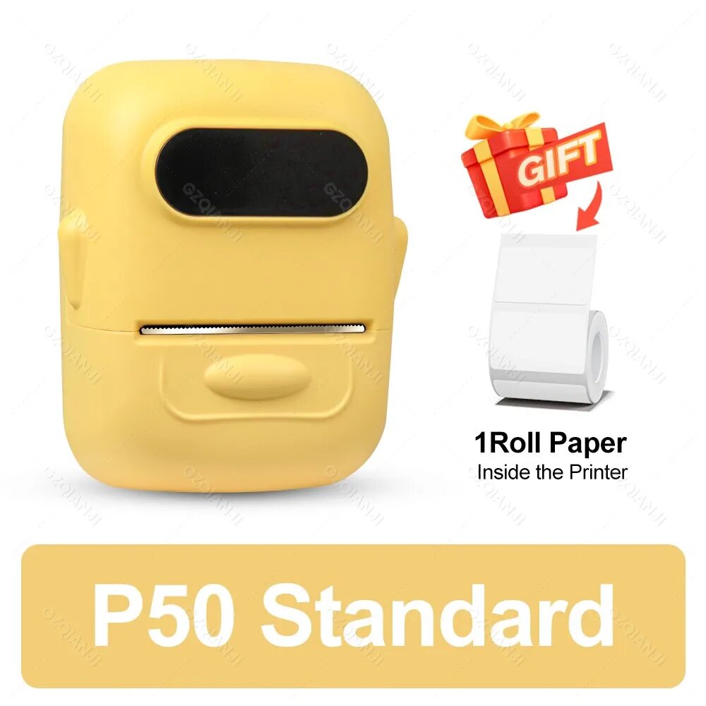 Marklife P50 Термопринтер для этикеток Желтый, P50-YE Add 1Roll