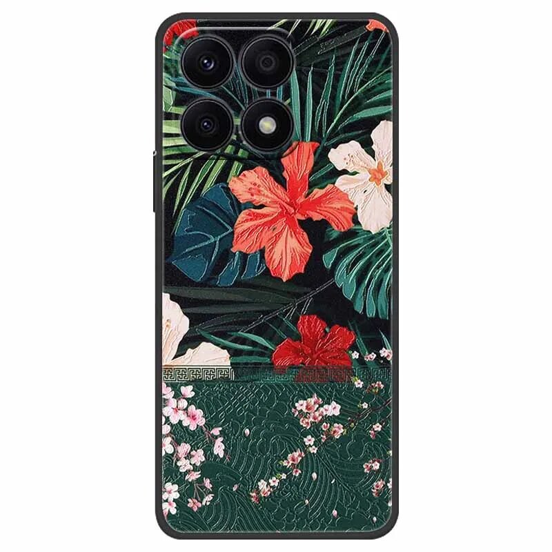 Чехол для телефона Honor X8a с рельефным 3D тиснением для Honor X8a X8 чехол X6 X6S Coque X8 a HonorX8a 5G, мягкие силиконовые чехлы