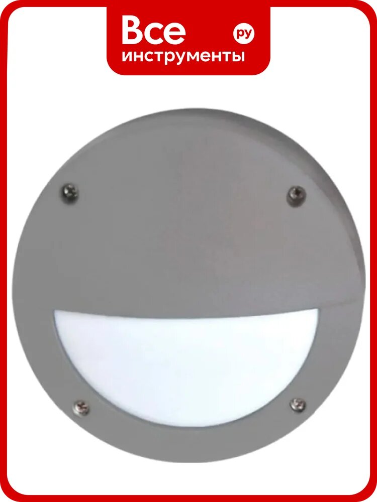 Накладной светильник Ecola Gx53 led b4140s ip65, матовый, круг, с ресничкой, алюминий, 1 x gx53, серый, 145x145x65 FS53ESECS