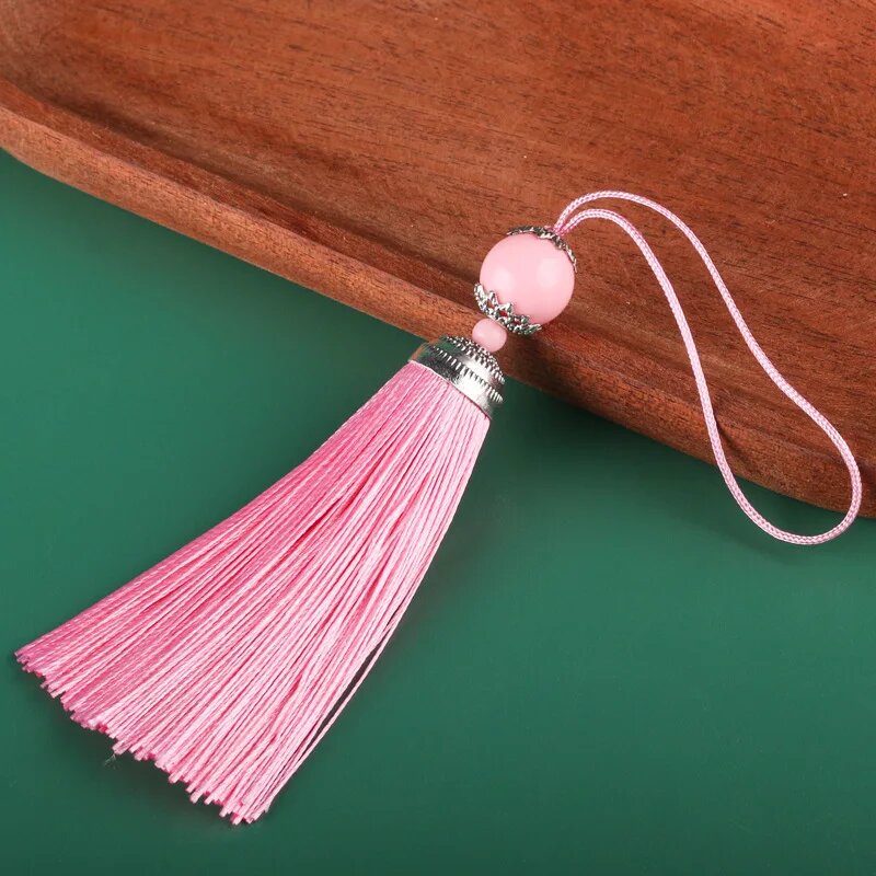 Шелковистые кисточки из бисера 2/4/6 шт. 4Pcs, Розовый, Pink
