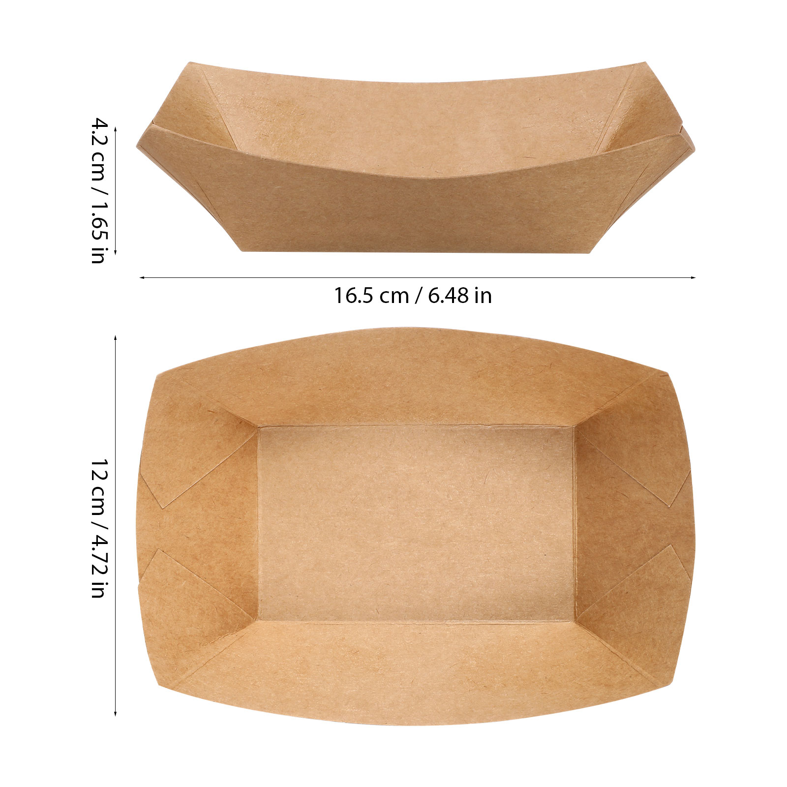 Подносы Для Еды, Прочные И Устойчивые К Протечкам, 16.50X12.00X4.20 См, 50 Штук