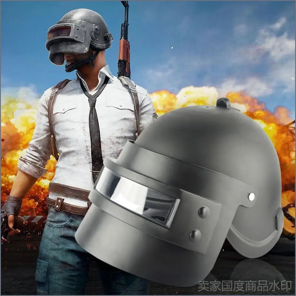 Шлем третьего уровня из пластика для игры PUBG, матово-чёрный, подходит для детей