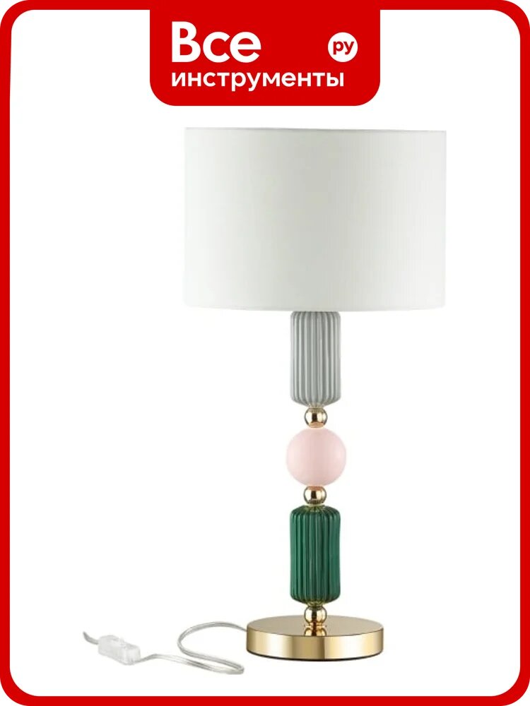 Настольная лампа ODEON LIGHT текстиль E27 1*60W CANDY 4861/1T