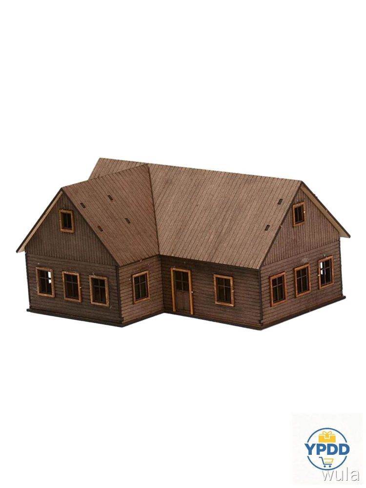 Набор для сборки модели дома, масштаб 1:72, архитектурная миниатюра для диорамы, стиль B, деревянный конструктор.