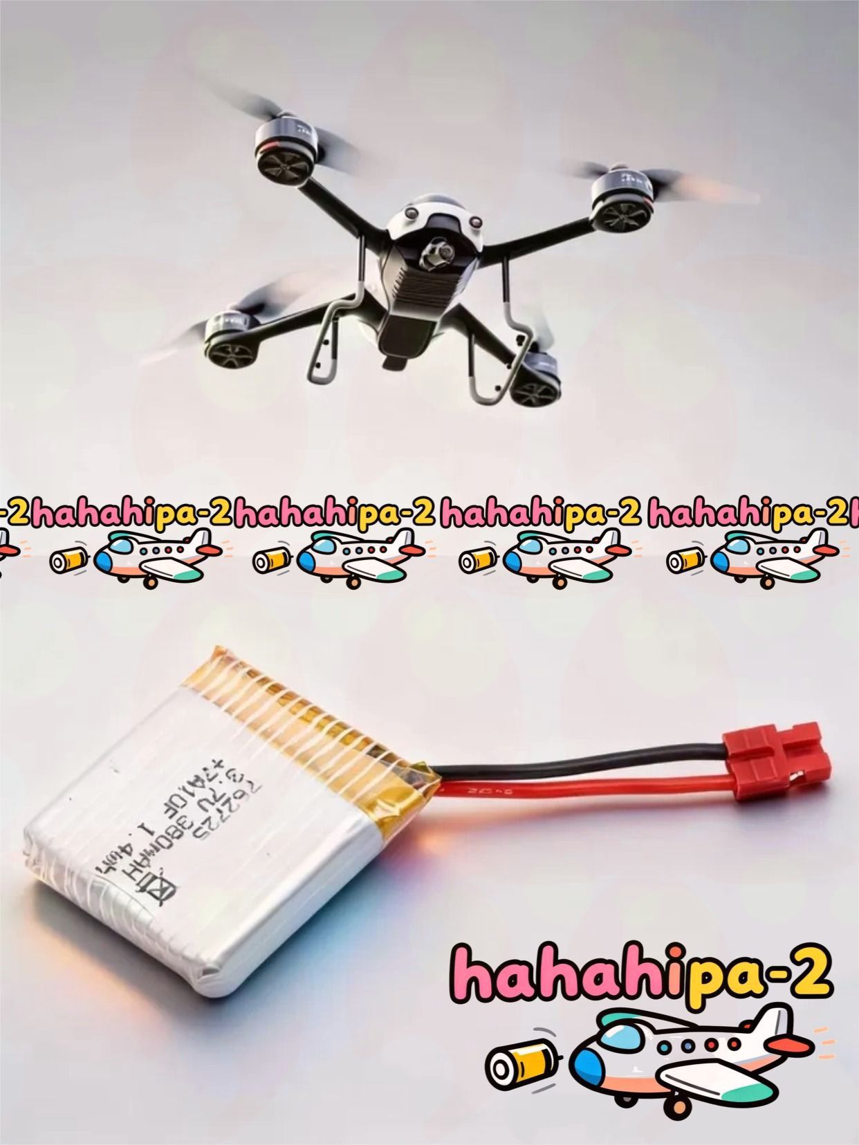 Аккумулятор LiPo 3.7V, 380mAh, надёжный и долговечный, для модулей SYMA X21 X26A