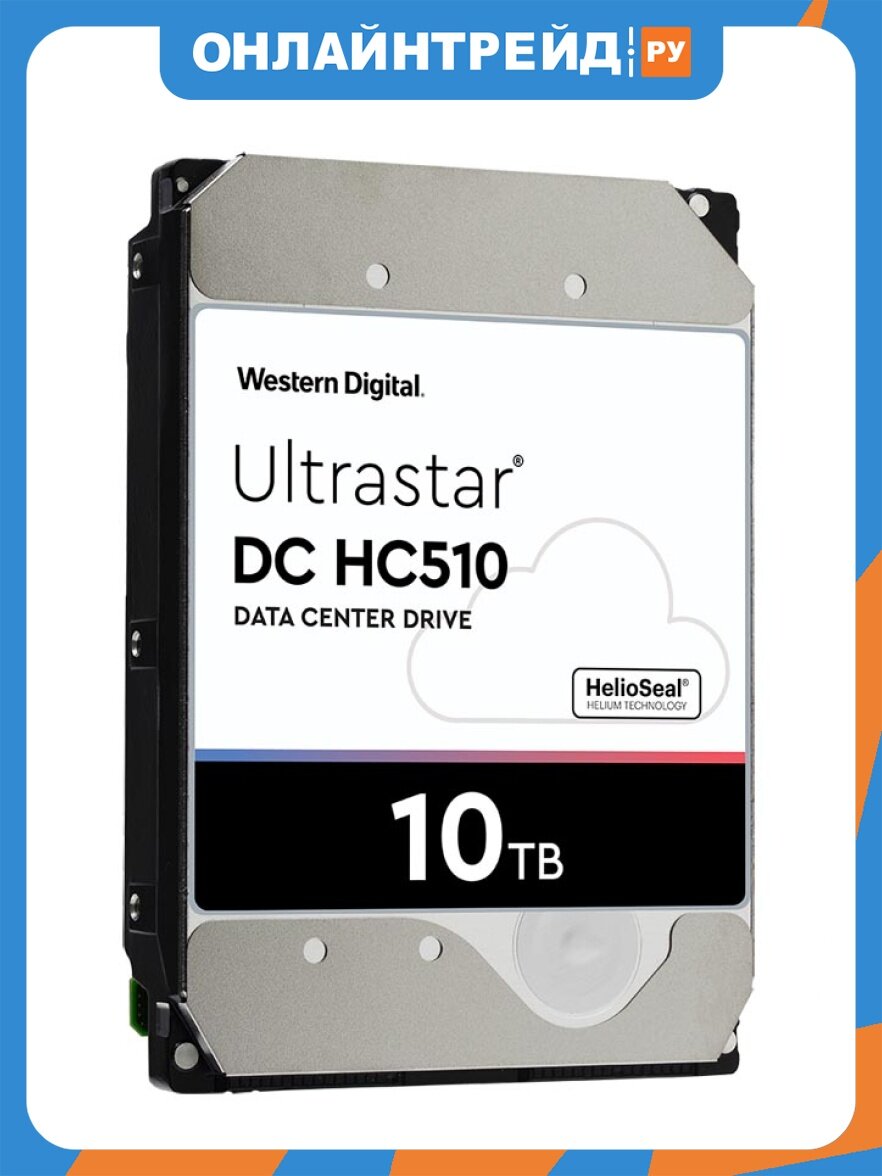Жесткий диск Western Digital 3.5" 10Tb SATA 6Gb/s 256Mb 7200rpm SE WD Ultrastar DC HC510 0F27504_HUH721010ALN604