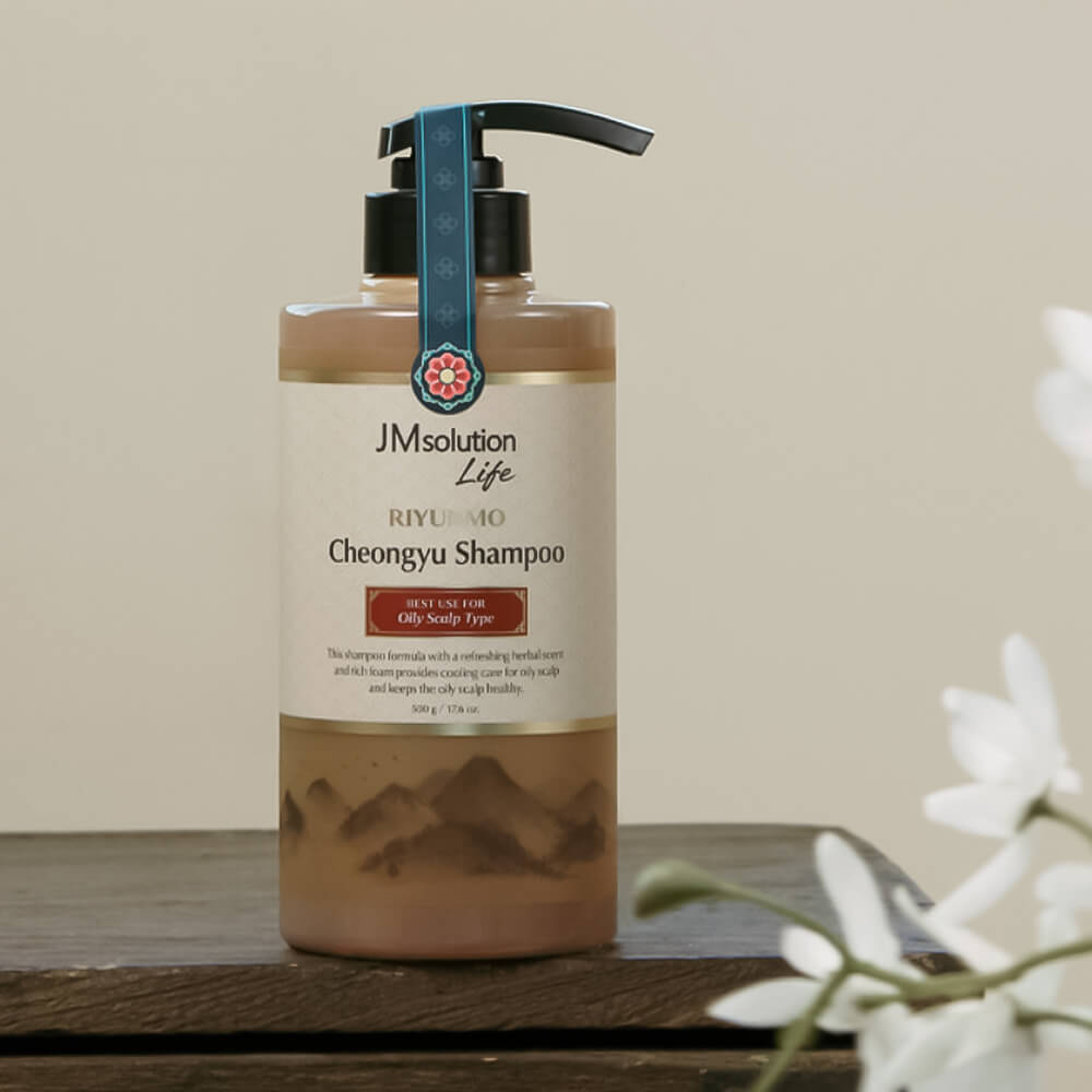 JMsolution Life Shampoo Riyunmo Cheongyu - Премиальный шампунь для волос с восточными травами для жирной кожи головы, 500 г