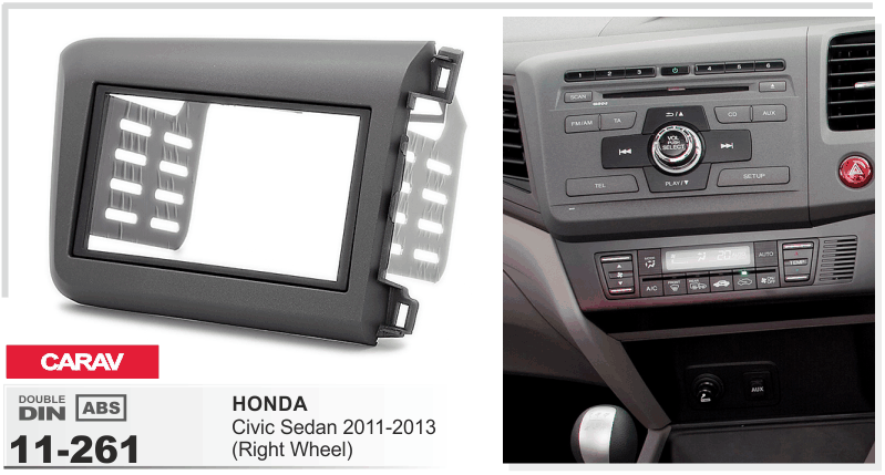 2DIN переходная рамка HONDA Civic Sedan 2011-2015 (руль справа)