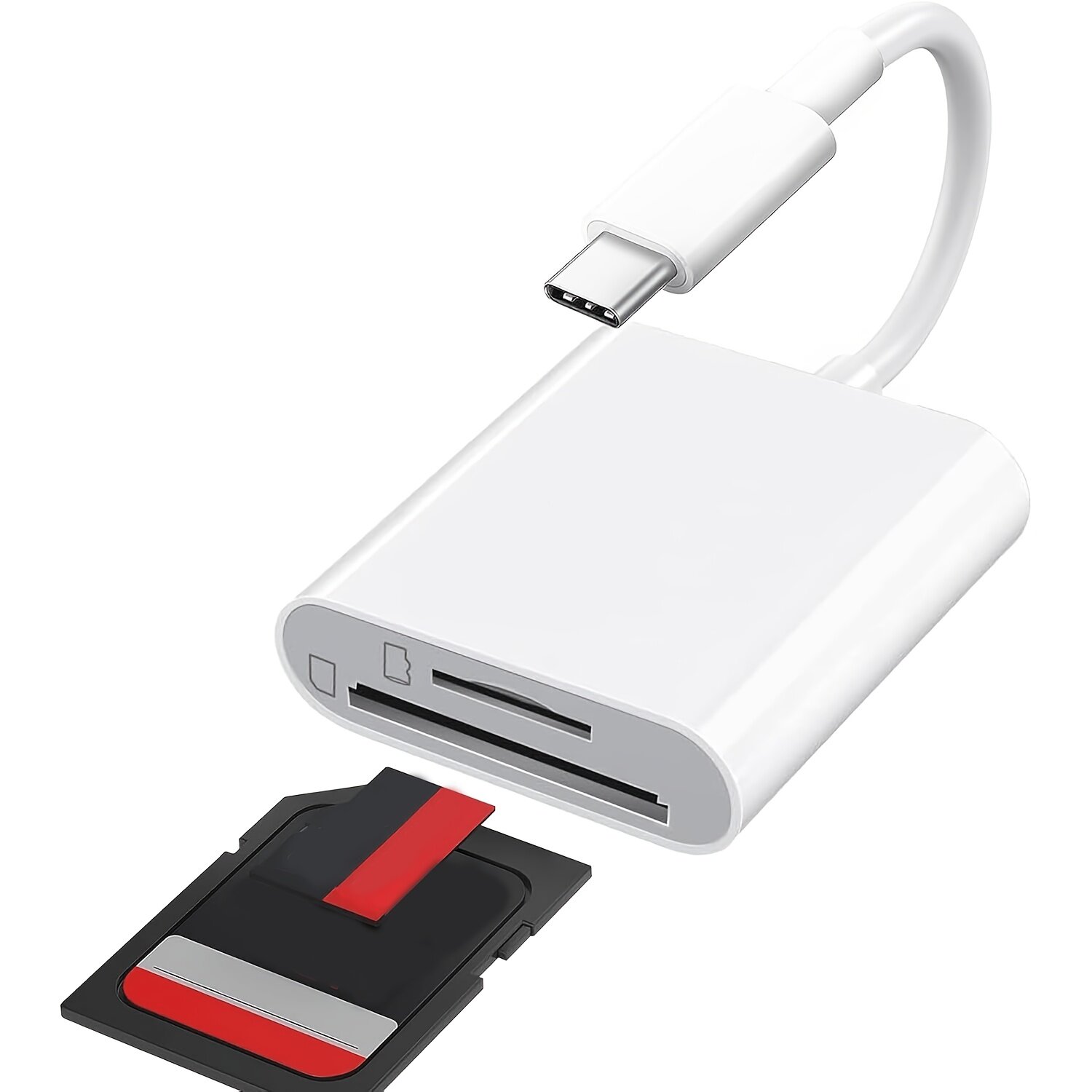 Считыватель карт памяти USB-C Type-C для SD и TF, комбинированный адаптер для цифровых камер, смартфонов и ноутбуков