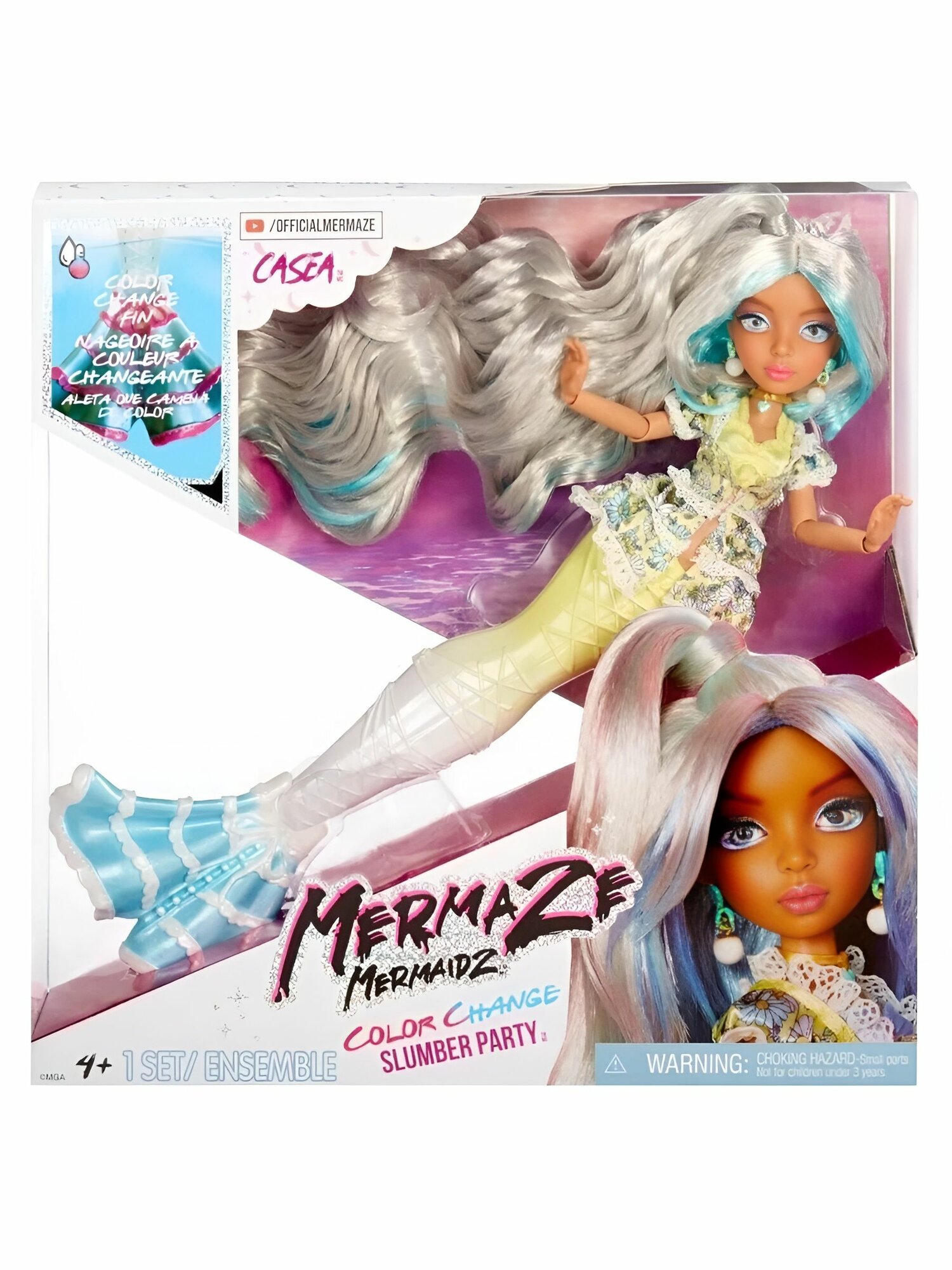 Кукла русалка Mermaze Mermaidz Casea Пижамная Party 585183C3