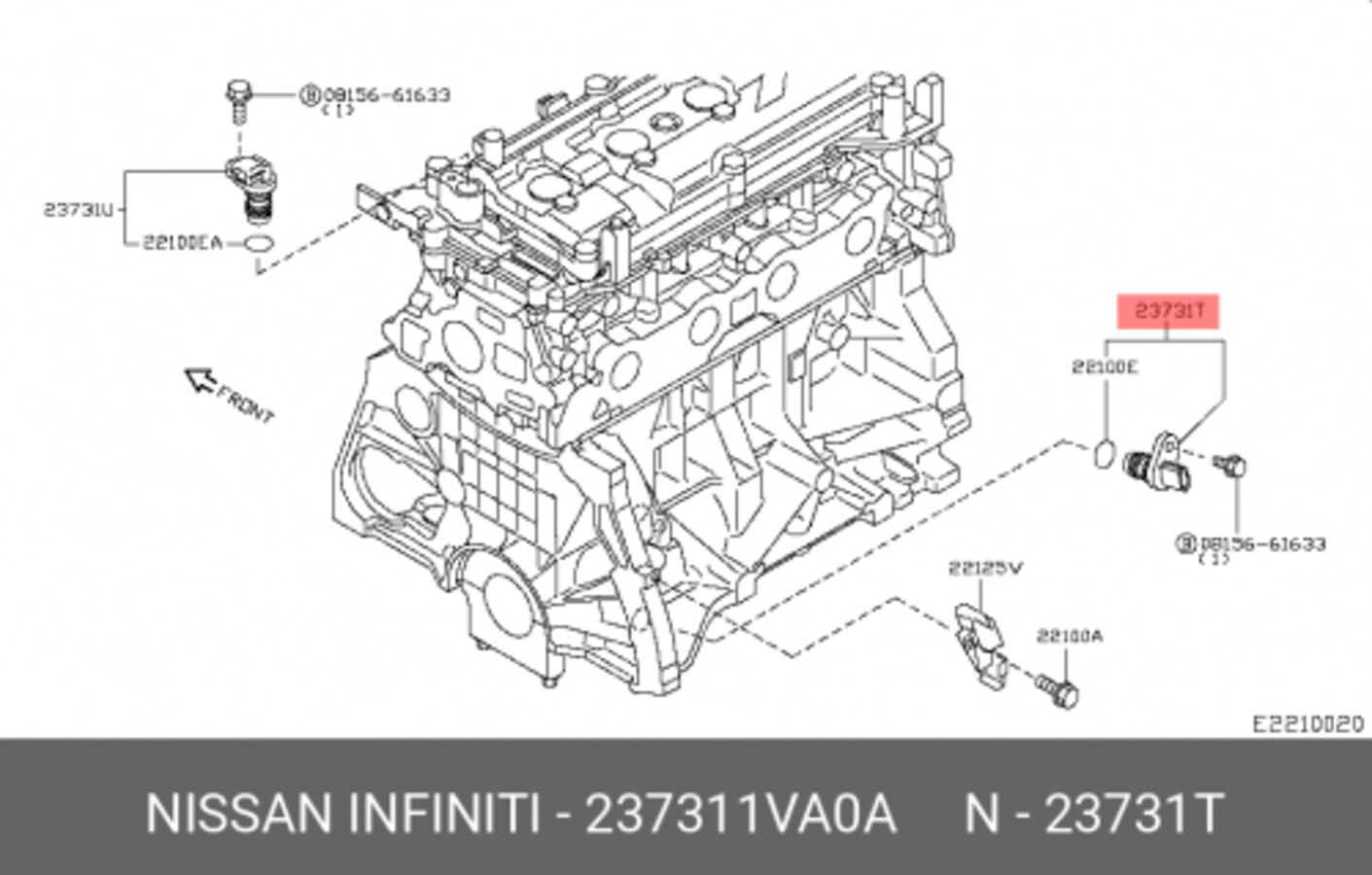 Датчик Положения Коленвала Org (NISSAN 237311VA0A)