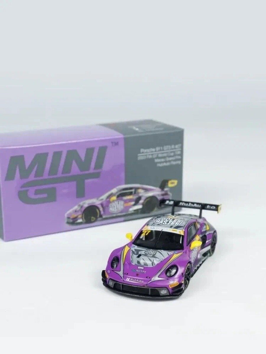 Машинка MINI GT 1/64 Porsche 911 GT3 R #27 HubAuto Racing 2023 FIA GT World Cup Macau