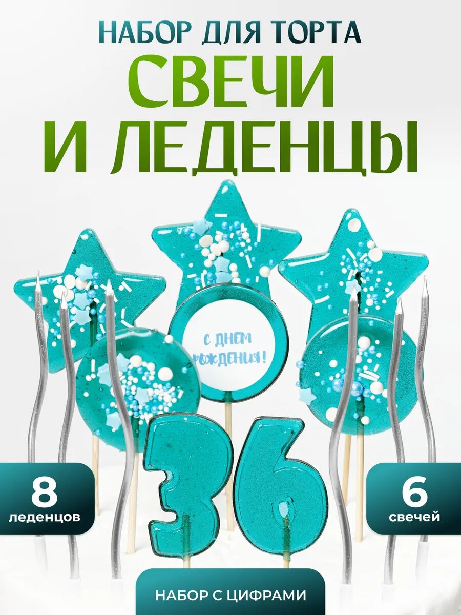 Свечи для торта. Цифра 36