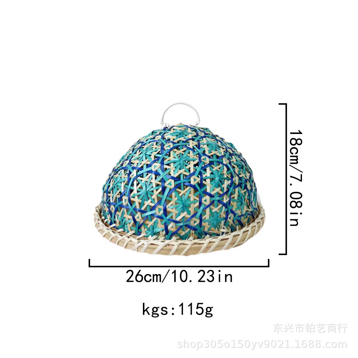 Ручной фруктовый поднос с крышкой, красный, маленький, 26 см