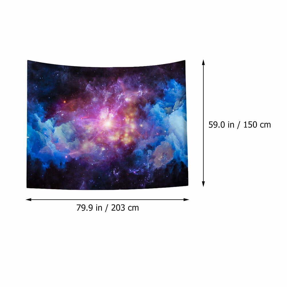 Тапесри С Звездным Принтом Для Украшения Дома 1 Шт 203x150Cm Чёрная