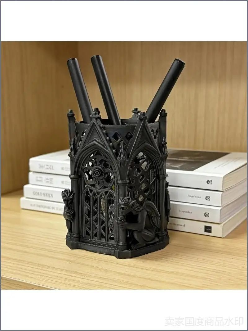 Готический держатель для ручки LXWHG6087, черный цвет, стильный аксессуар для письменного стола
