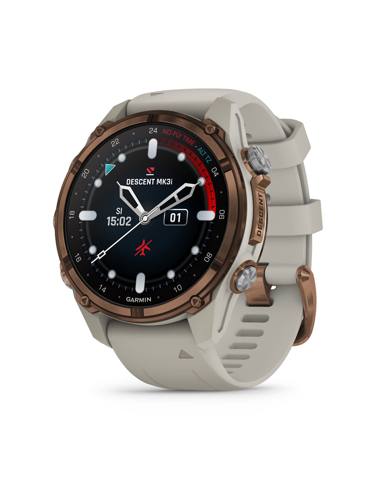 Часы-компьютер для дайвинга Garmin Descent Mk3i 43 мм, Bronze PVD titanium