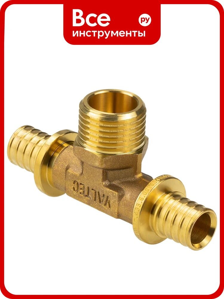 Тройник надвижной Valtec с переходом на нар. р. 32(4,4) х 1 х 32(4,4) VTm.433. G.320632