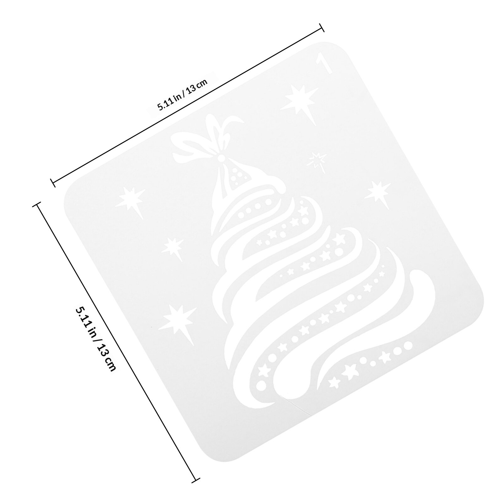 Шаблоны Для Рисования 12 Пcs Christmas Elements 13x13cm Из Экологичного Пластика Белого Цвета