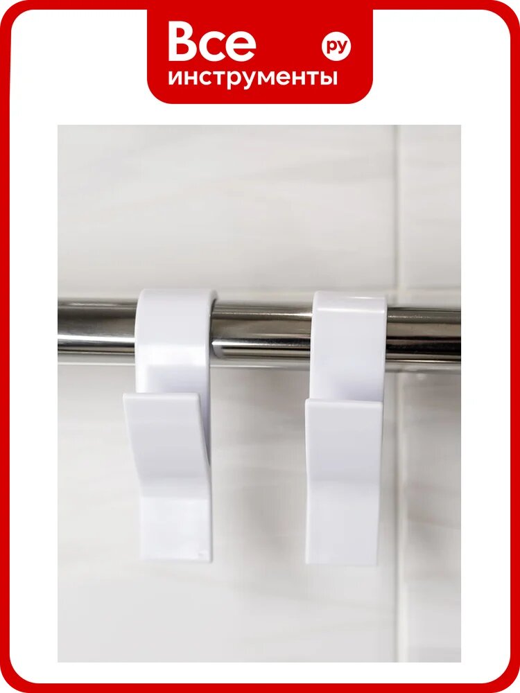 Комплект крючков Bath Plus пластик 2 шт, белые КП002