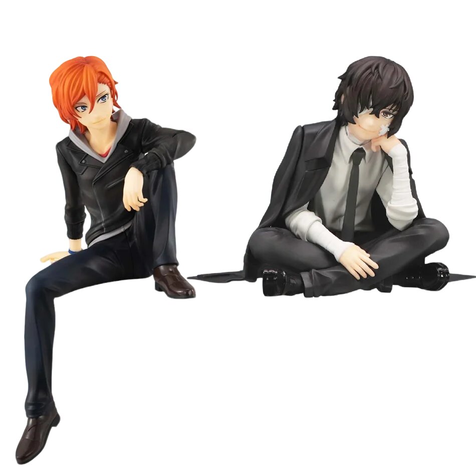 Фигурки Дазая Осаму и Накахары Чуи из аниме Bungo Stray Dogs Bandai Оранжевый, 2pcs no box