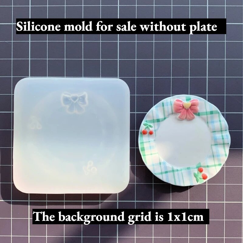 Силиконовая форма для кружевных тарелок Bow tie plate mold-A