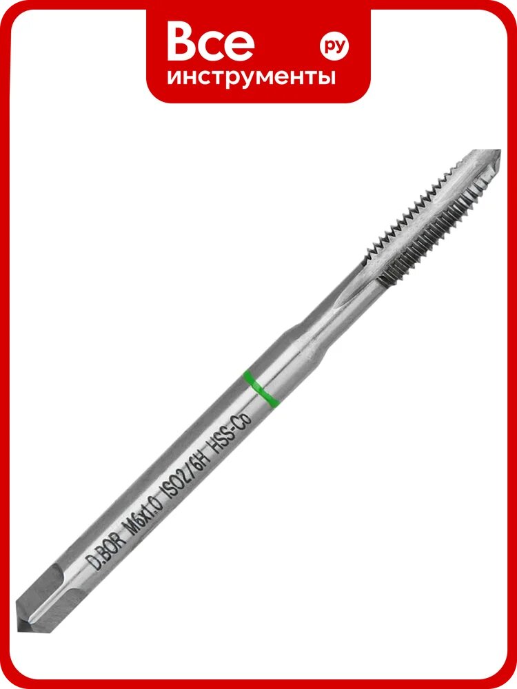 Машинный метчик D.BOR DIN 371, Form-B HSS-Co, M6x1,00 D-TCT-402-060-100