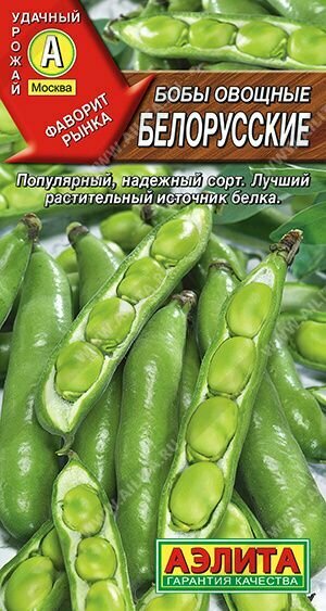 Семена Бобы овощные "Белорусские" среднеспелые "Аэлита"
